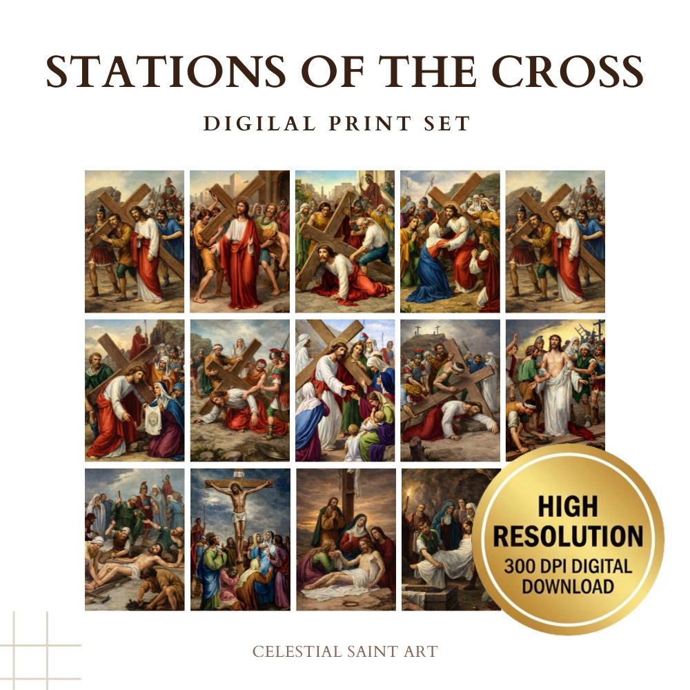 Stations of the Cross - Digital Print Set | High Resolution | Instant ...