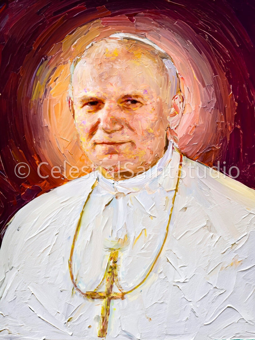 St. John Paul II Digital Art Download – CelestialSaintStudio