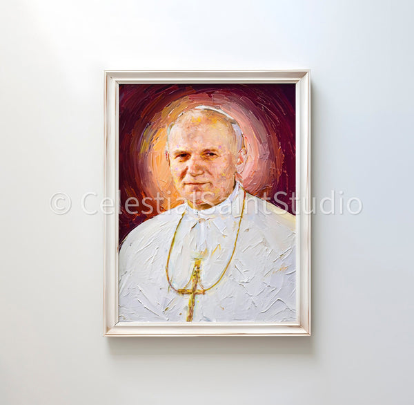 St. John Paul II Digital Art Download – CelestialSaintStudio