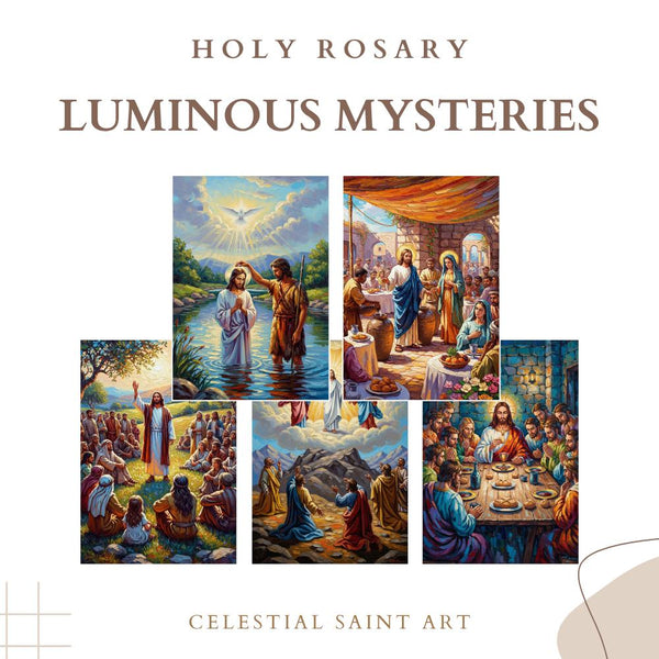 Luminous Mysteries of the Rosary - Digital Print Set – CelestialSaintStudio